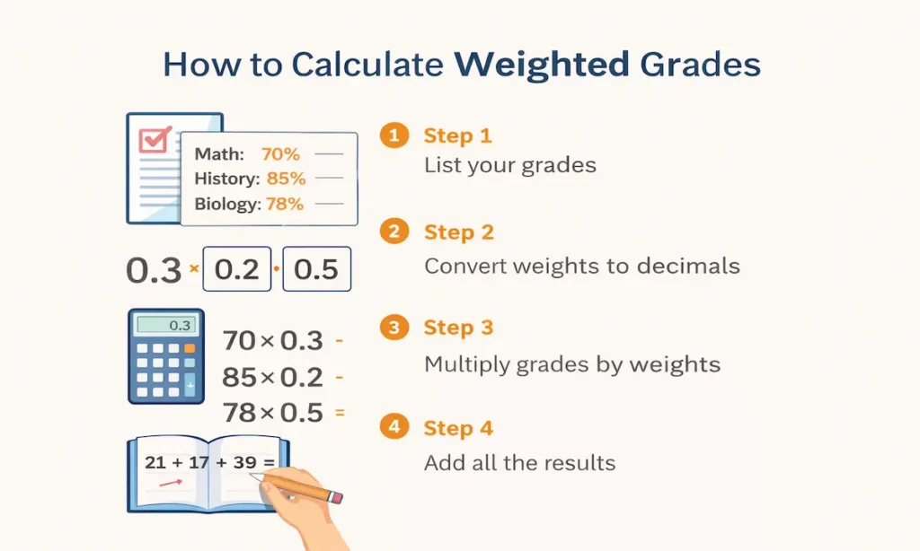 How to Calculate Weighted Grades (Step-by-Step With Examples)