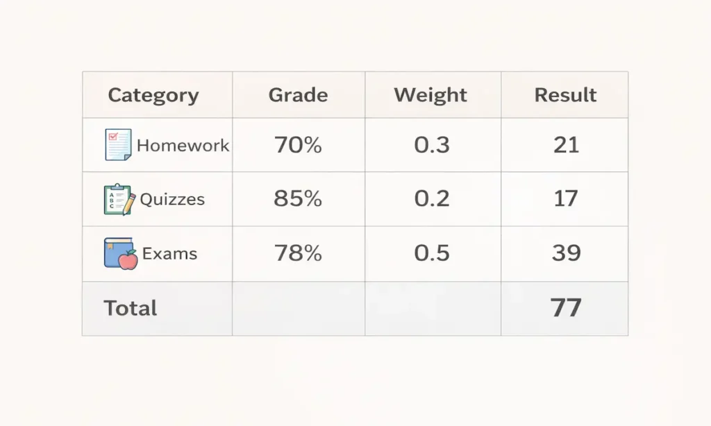 How to Calculate Weighted Grades (Step-by-Step With Examples)